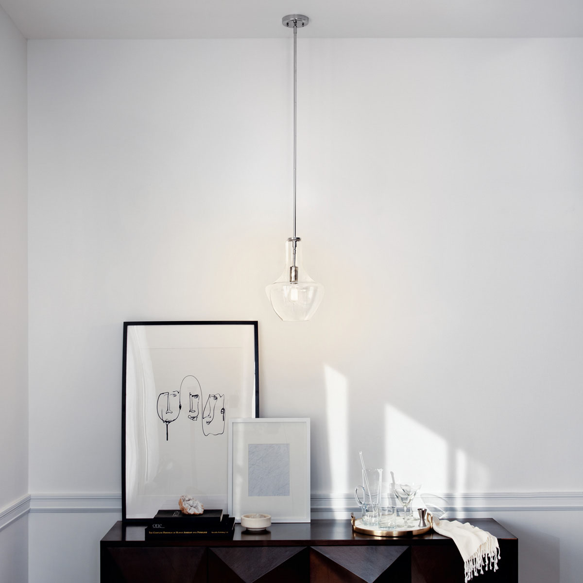 Everly™ 15.25" Pendant Clear Glass Chrome | Kichler Lighting