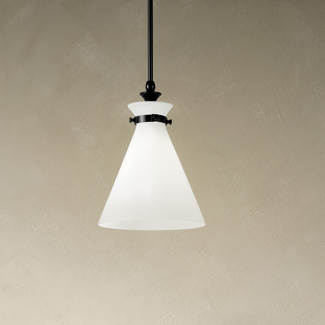 Laria 10.5 inch 1 Light Pendant in Black | Kichler Lighting