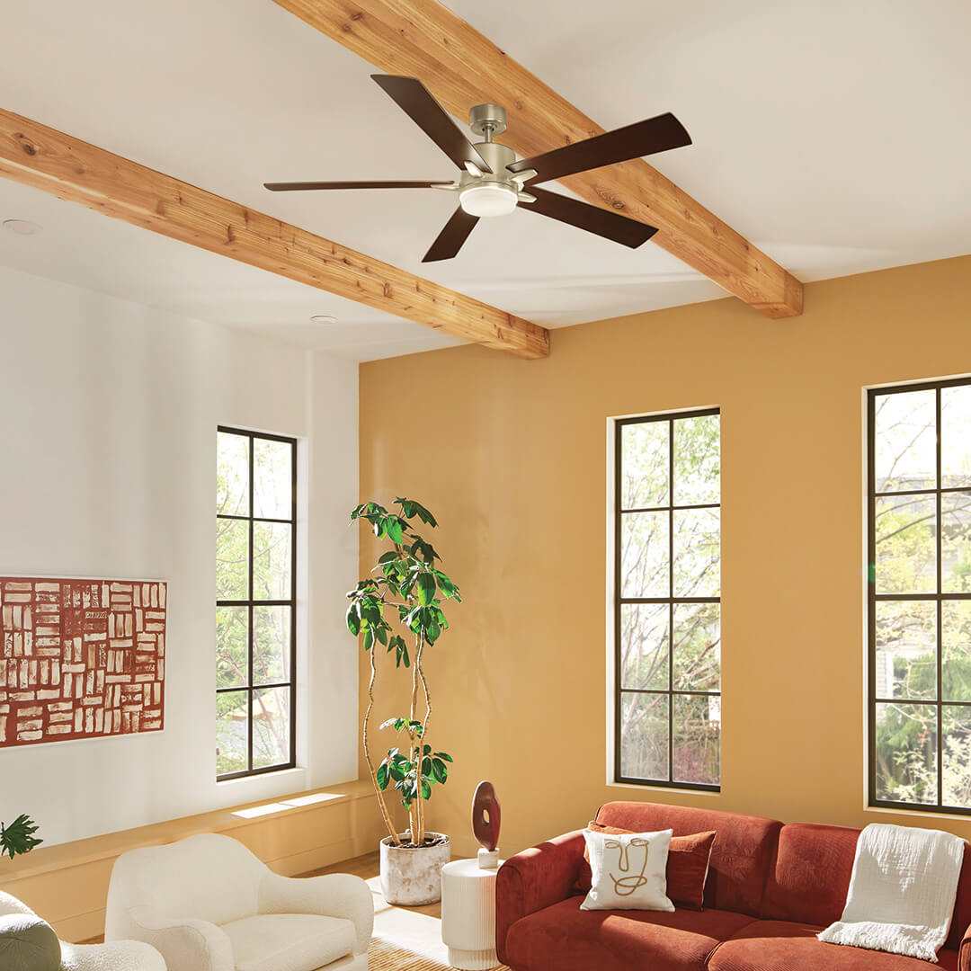 60" Lucian XL Ceiling Fan Brushed Nickel | Kichler Lighting