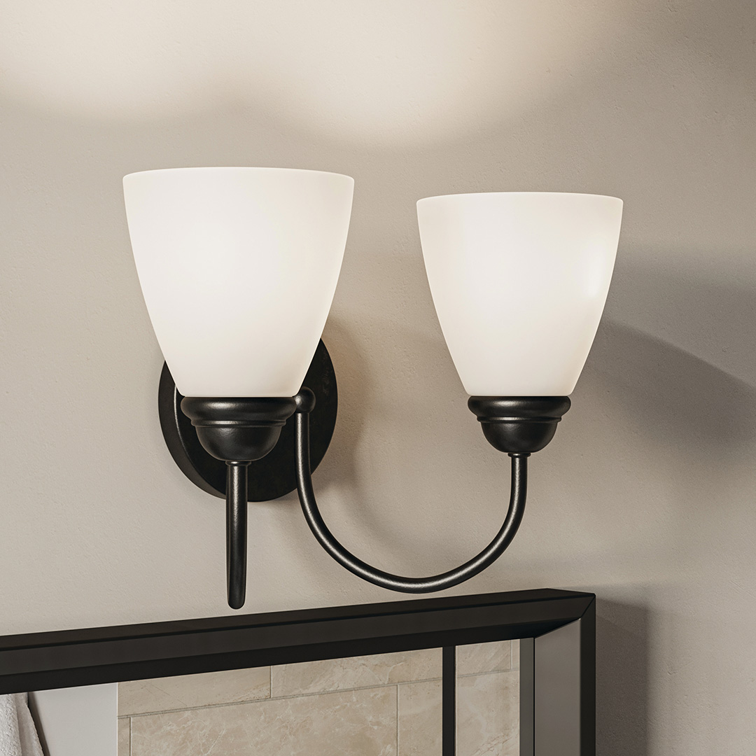 Jolie 2-Light Vanity Light in Black | Kichler Lighting