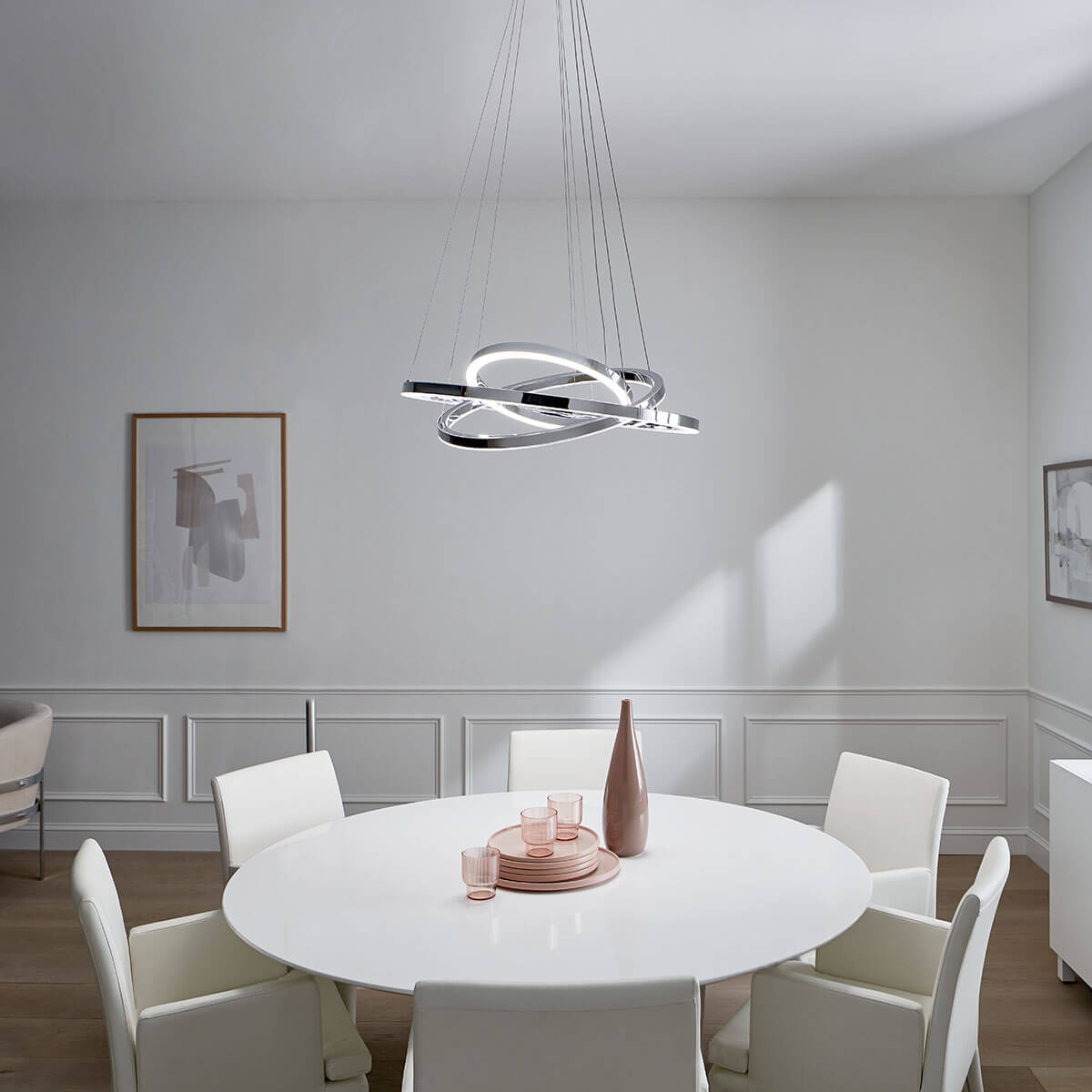 Opus 3-Ring LED Chandelier in Chrome | Kichler Lighting