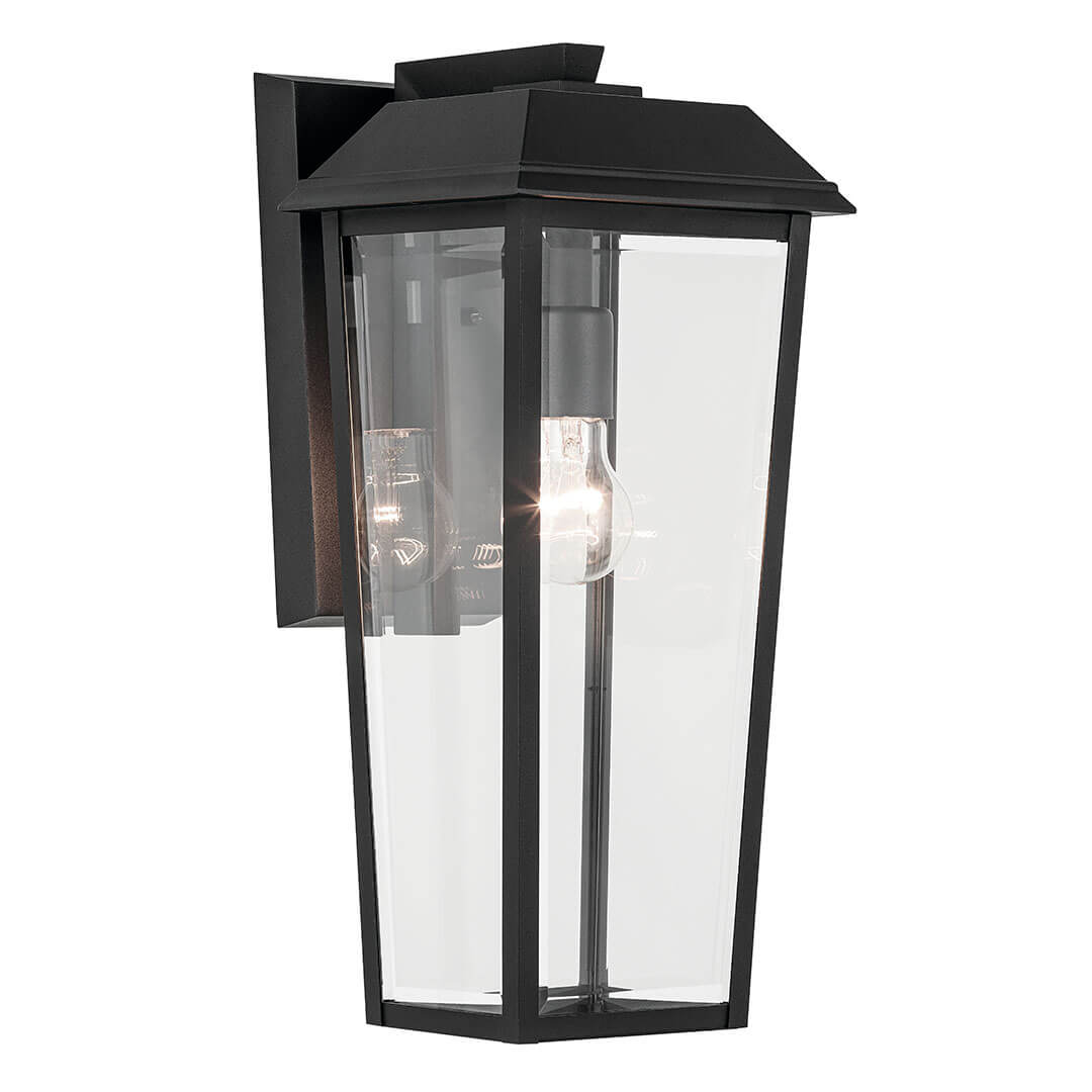 Mathus 1 Light Outdoor Wall Light in Textured Black | Kichler Lighting