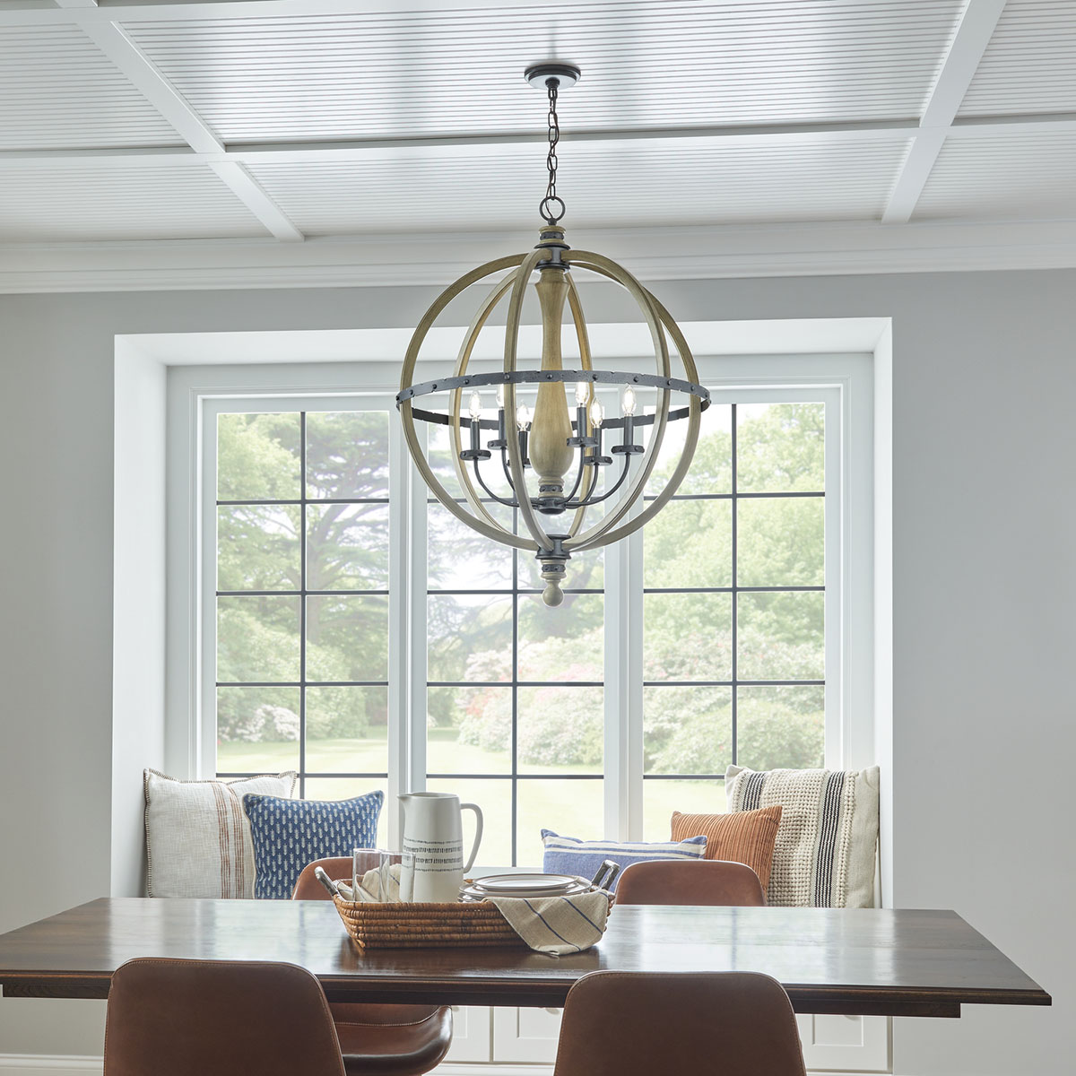Evan Chandelier Antique Gray Wood | Kichler Lighting