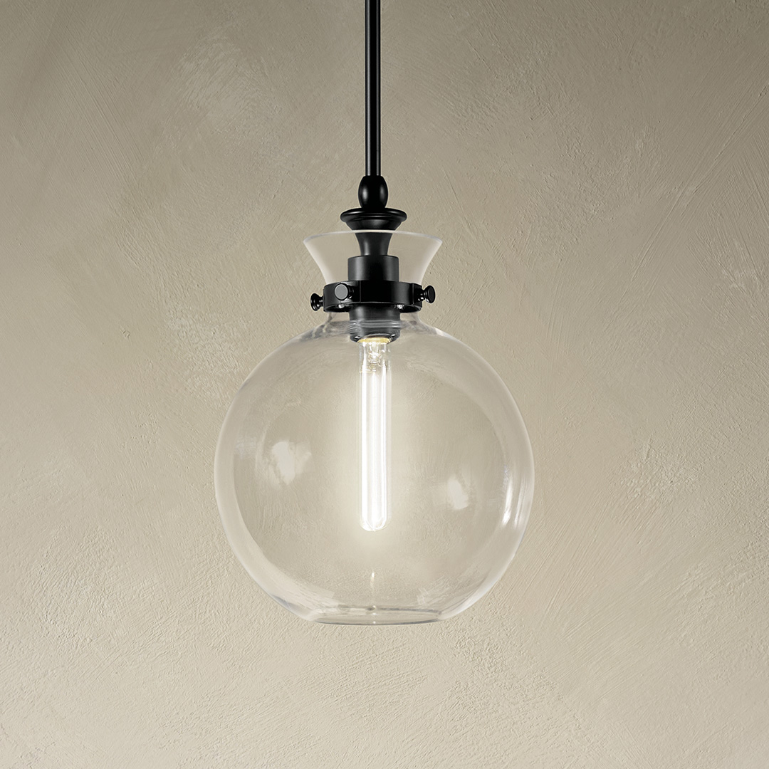 Laria 10.25" 1 Light Pendant in Black | Kichler Lighting