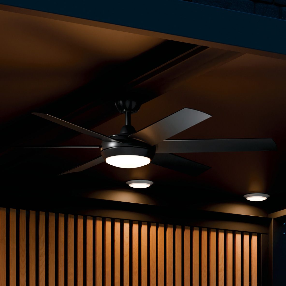 60" Mint Ceiling Fan in Satin Black | Kichler Lighting