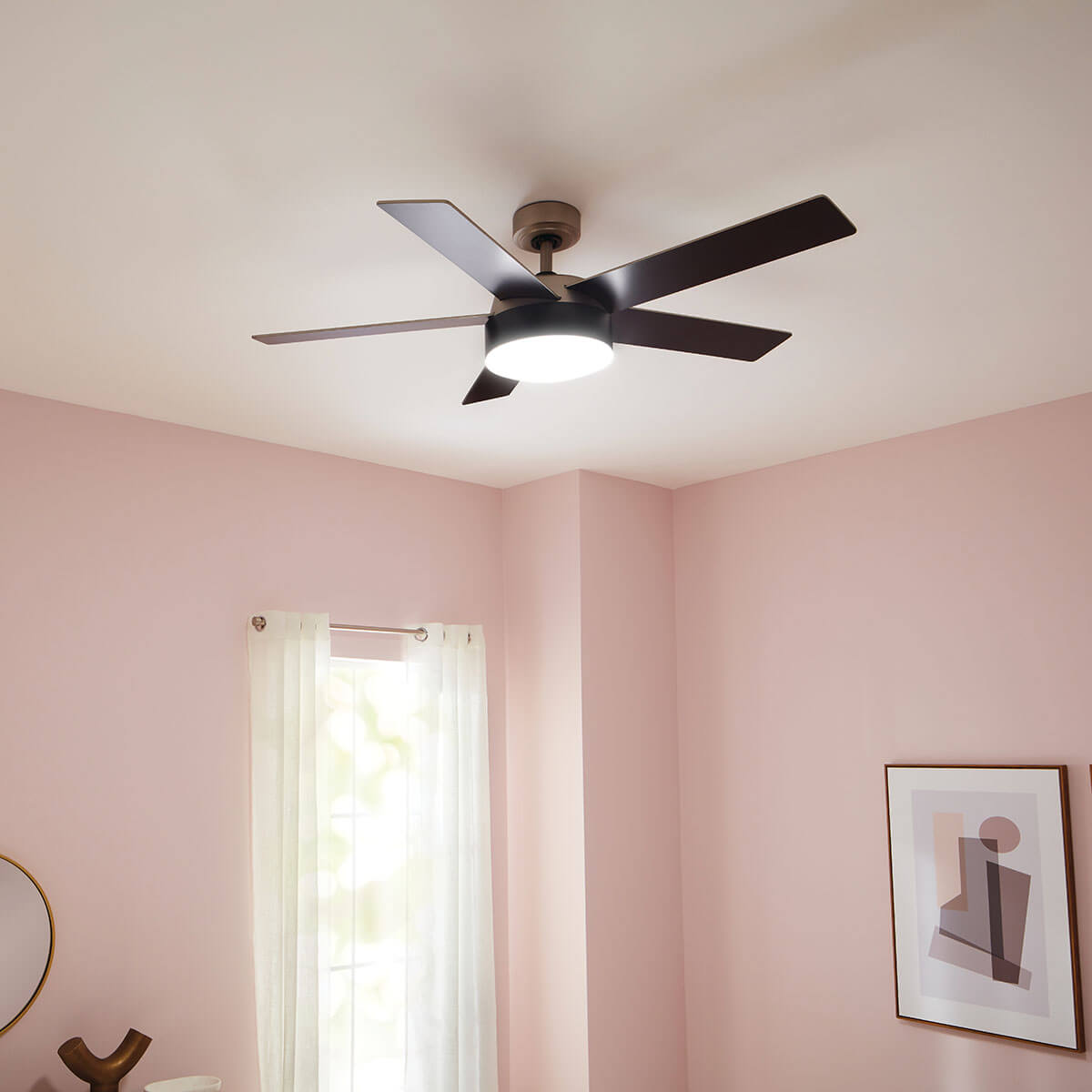 Compass 52" LED Ceiling Fan Nickel | Kichler Lighting