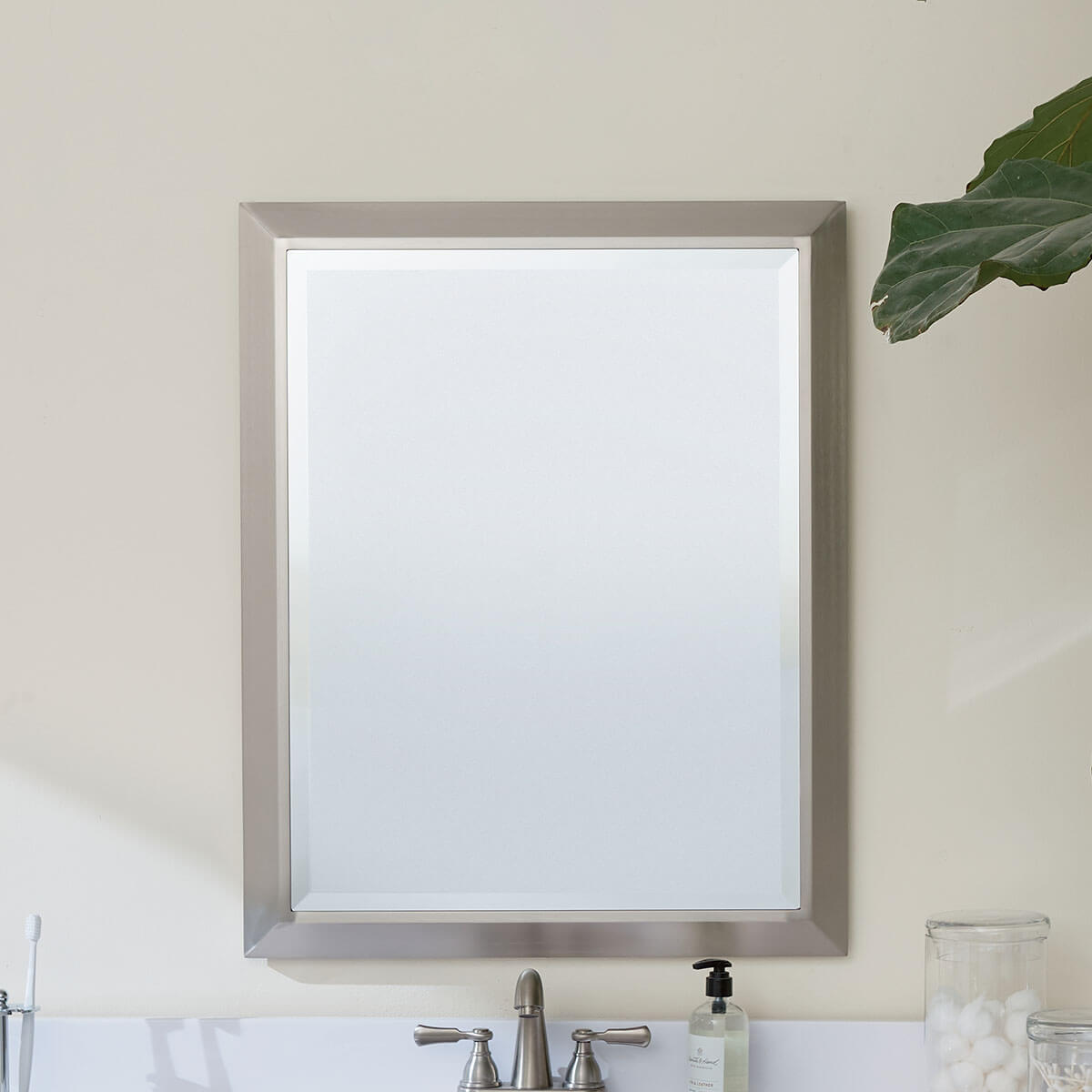 Classic Rectangular Mirror Brushed Nickel | Kichler Lighting