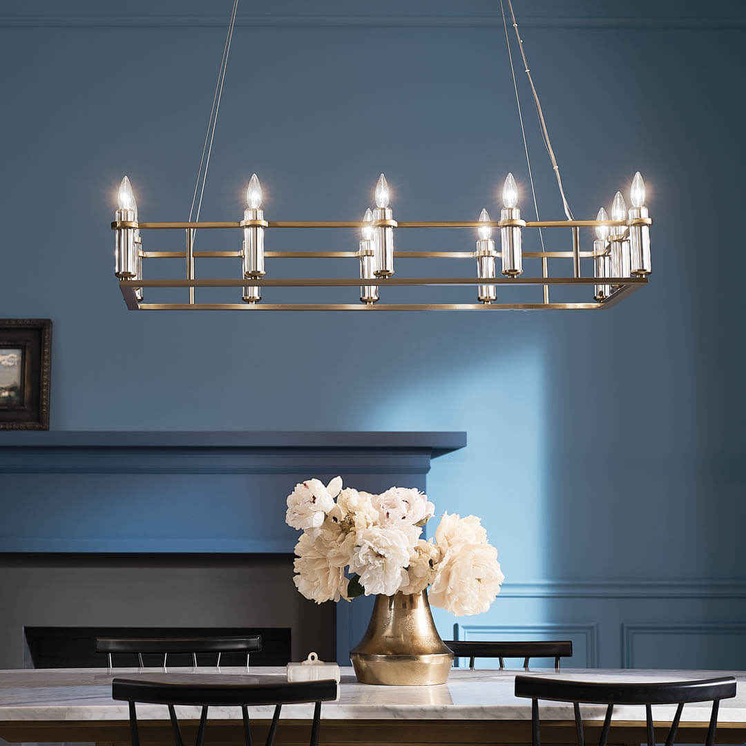 Rosalind 45.25" Linear Chandelier Brass | Kichler Lighting