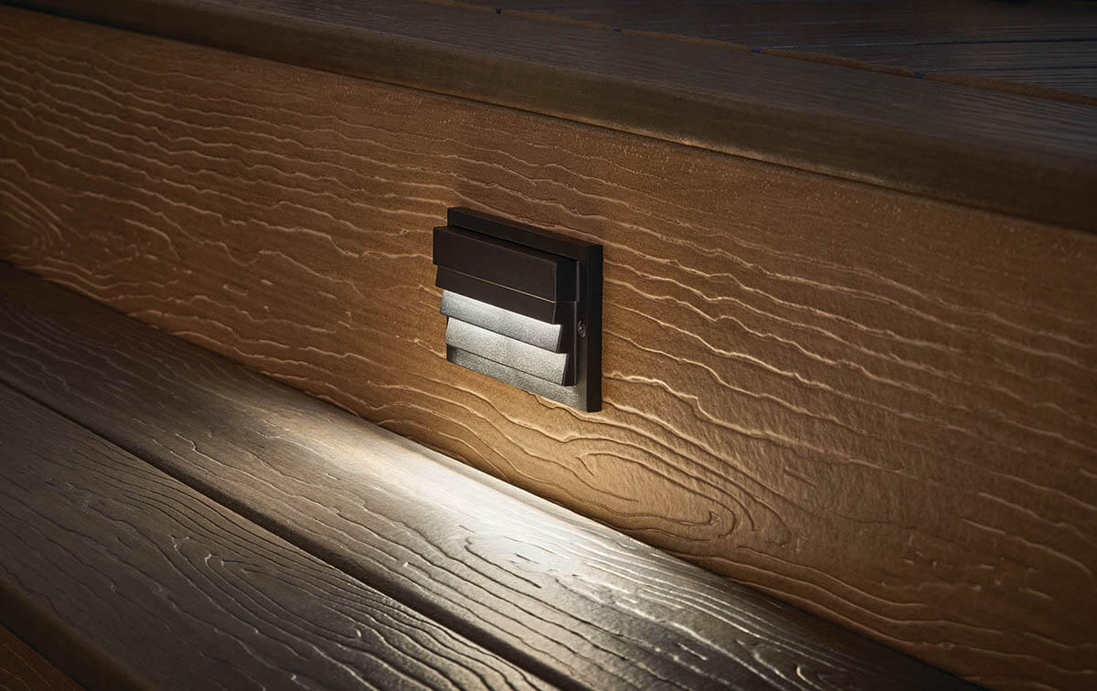 3000K Louvered Surface Step Light Brass | Kichler Lighting