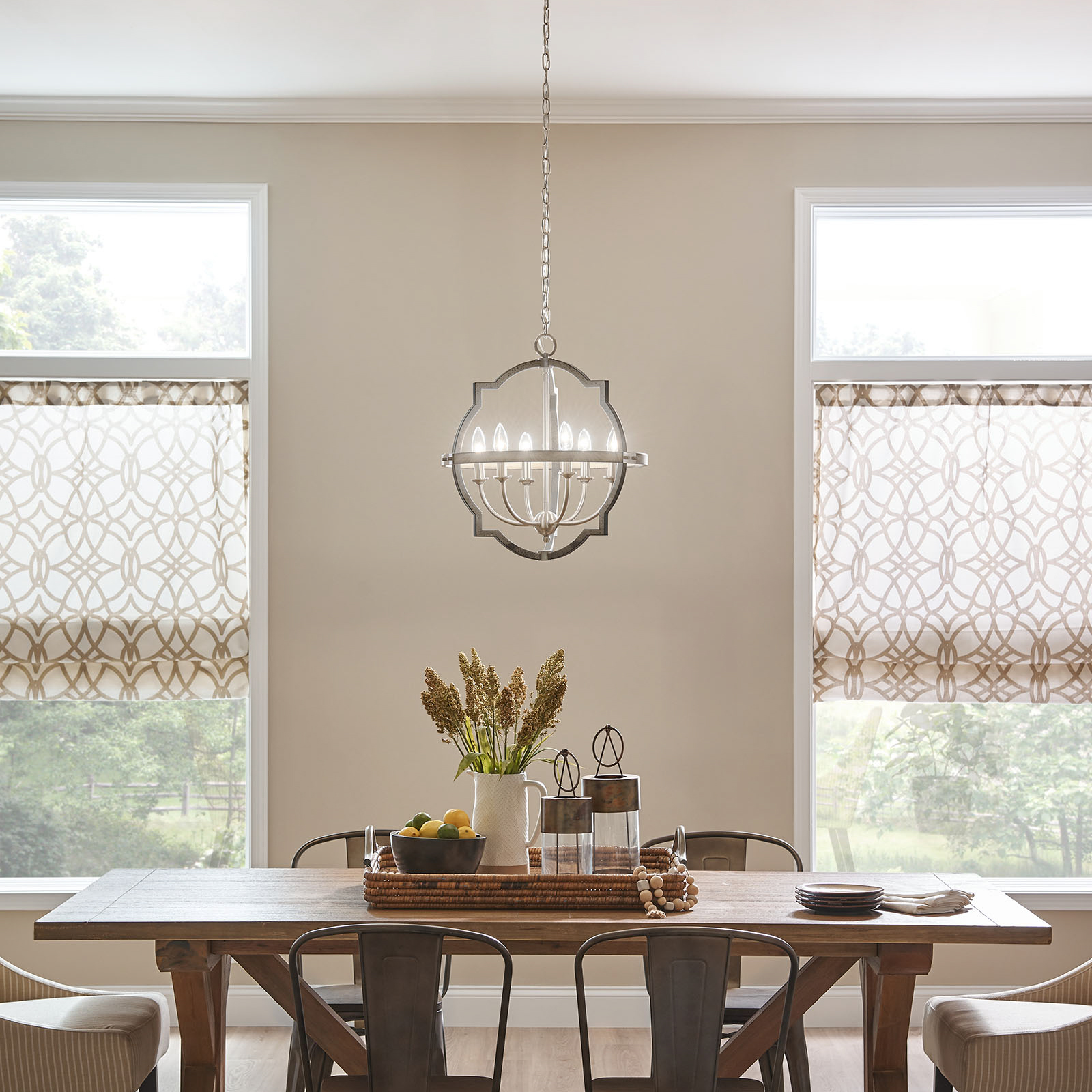 Elula 6 Light Chandelier Anvil Iron | Kichler Lighting