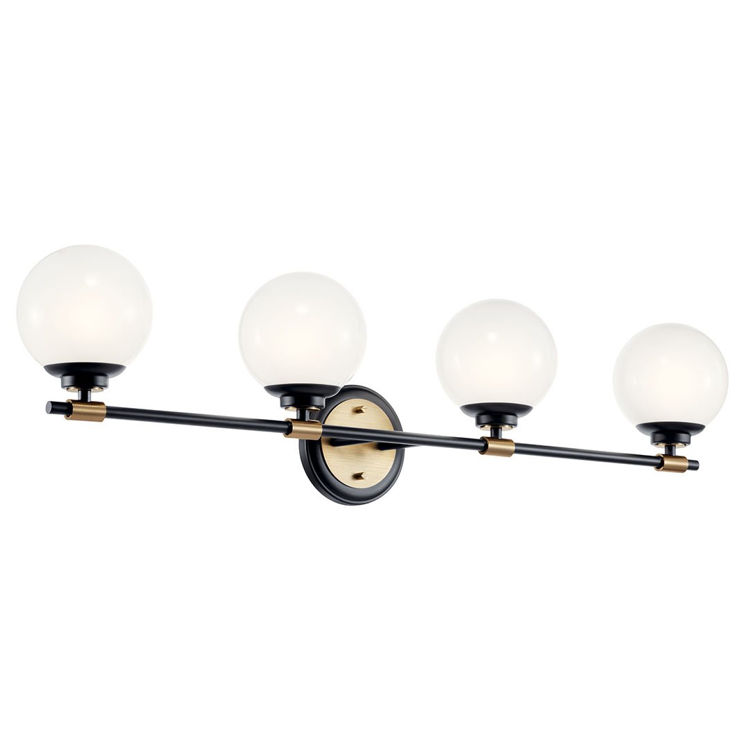 Benno 4 Light Vanity Light in Black | Kichler Lighting