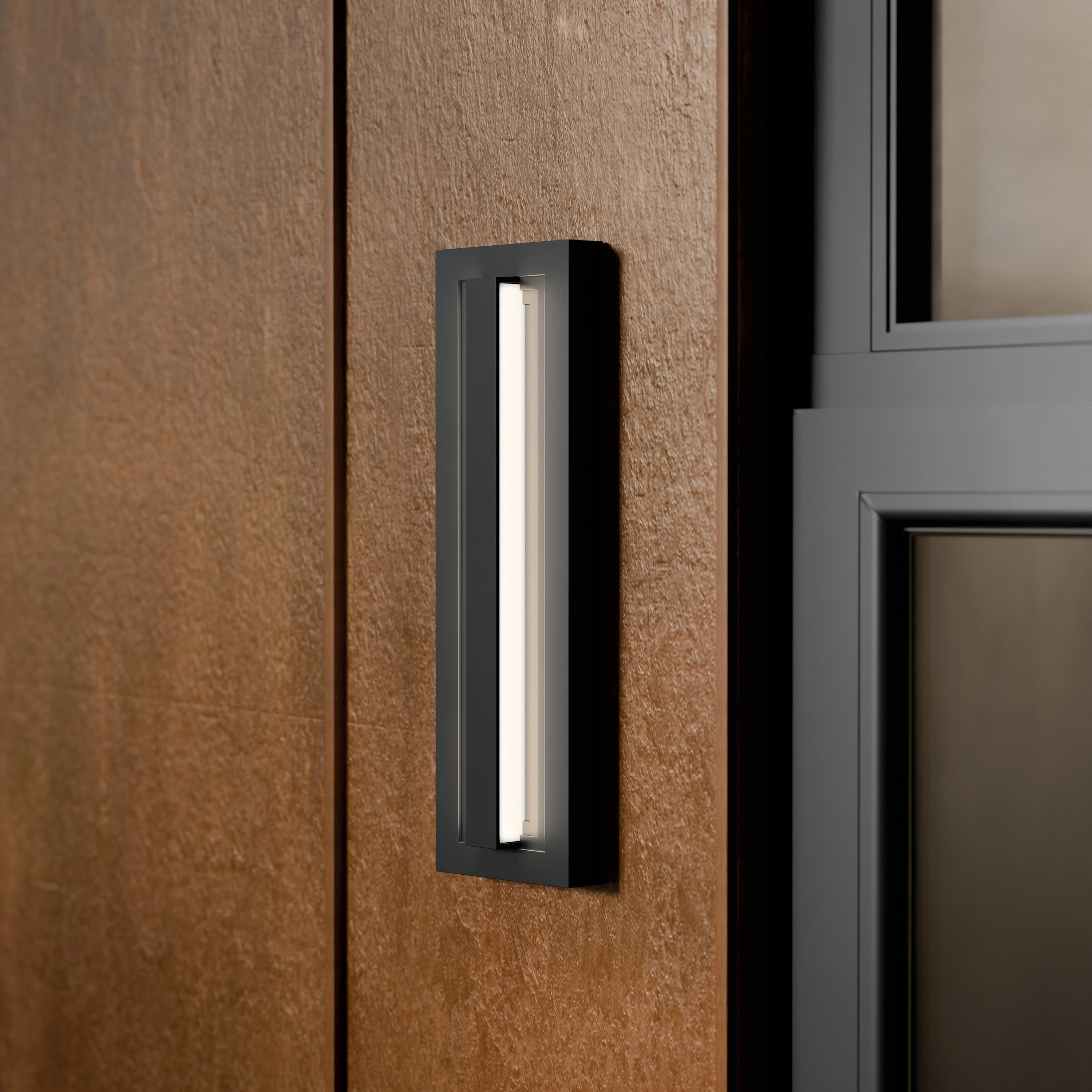 Arik 18.5" 1-Light LED Wall Light in Black | Kichler Lighting