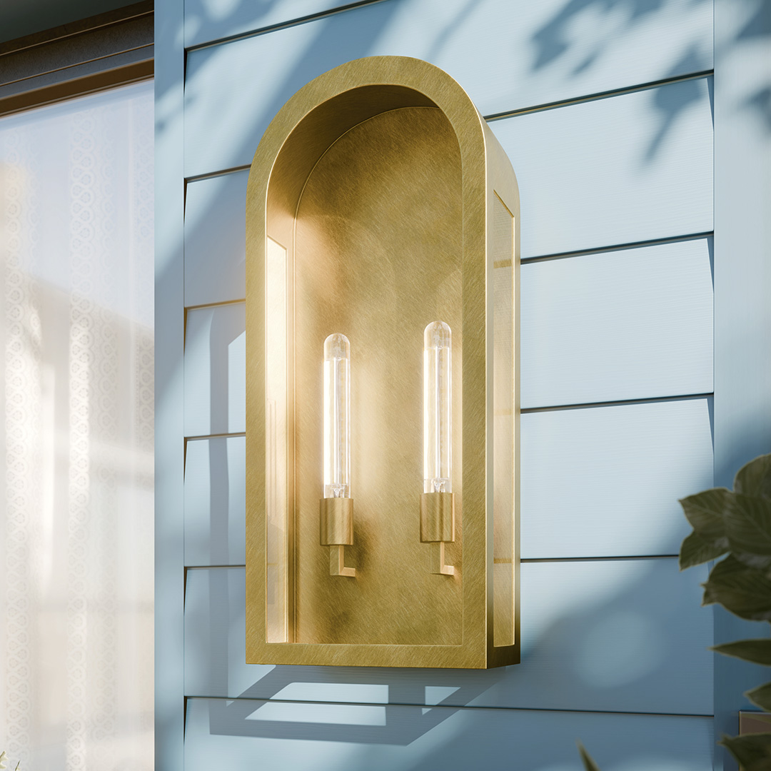 Marea 25" Outdoor Wall Light in Brass | Kichler Lighting