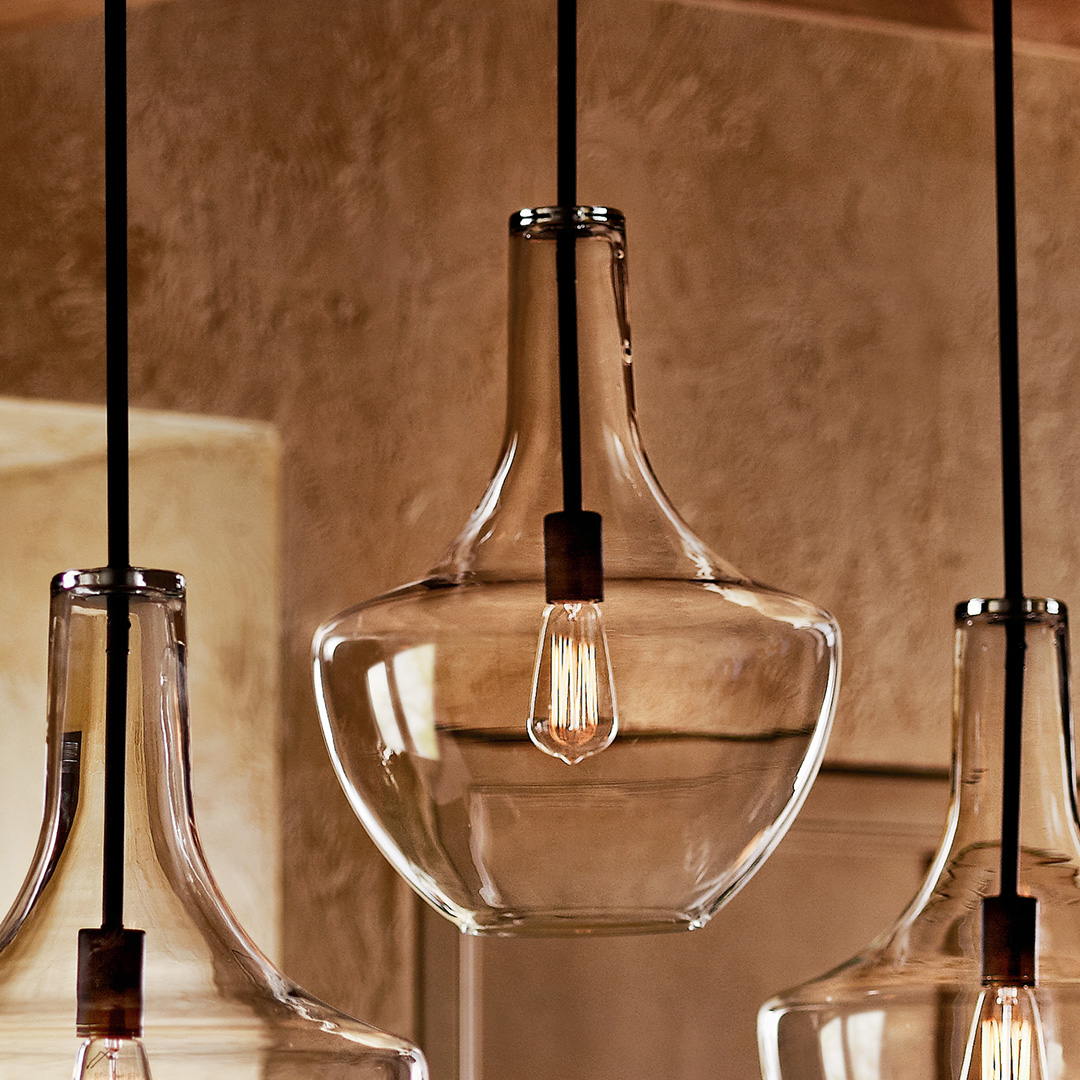 Everly 19.75" Pendant Clear Glass Bronze | Kichler Lighting