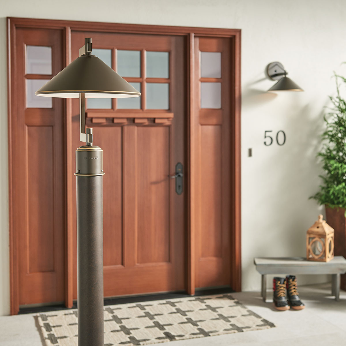 Ripley 1 Light Post Light Olde Bronze | Kichler Lighting