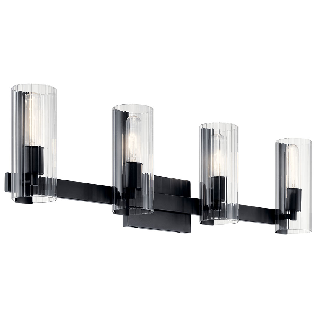 Jemsa 32" 4 Light Vanity Light in Black | Kichler Lighting