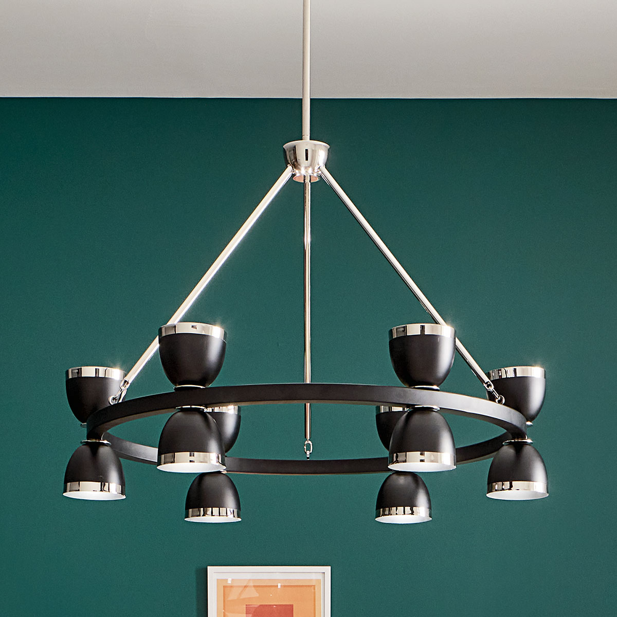 Baland LED 31" 12 Light Chandelier Black | Kichler Lighting