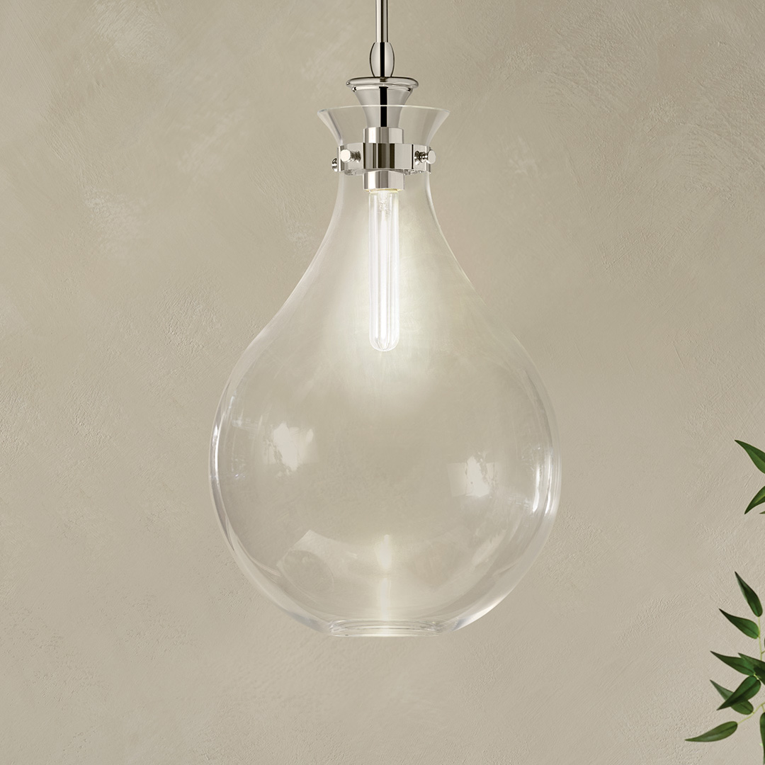 Laria 14" 1 Light Pendant in Nickel | Kichler Lighting