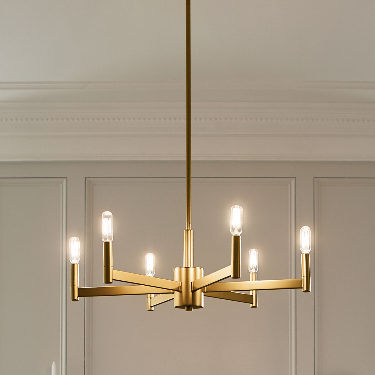 Erzo™ 6 Light Chandelier Natural Brass | Kichler Lighting