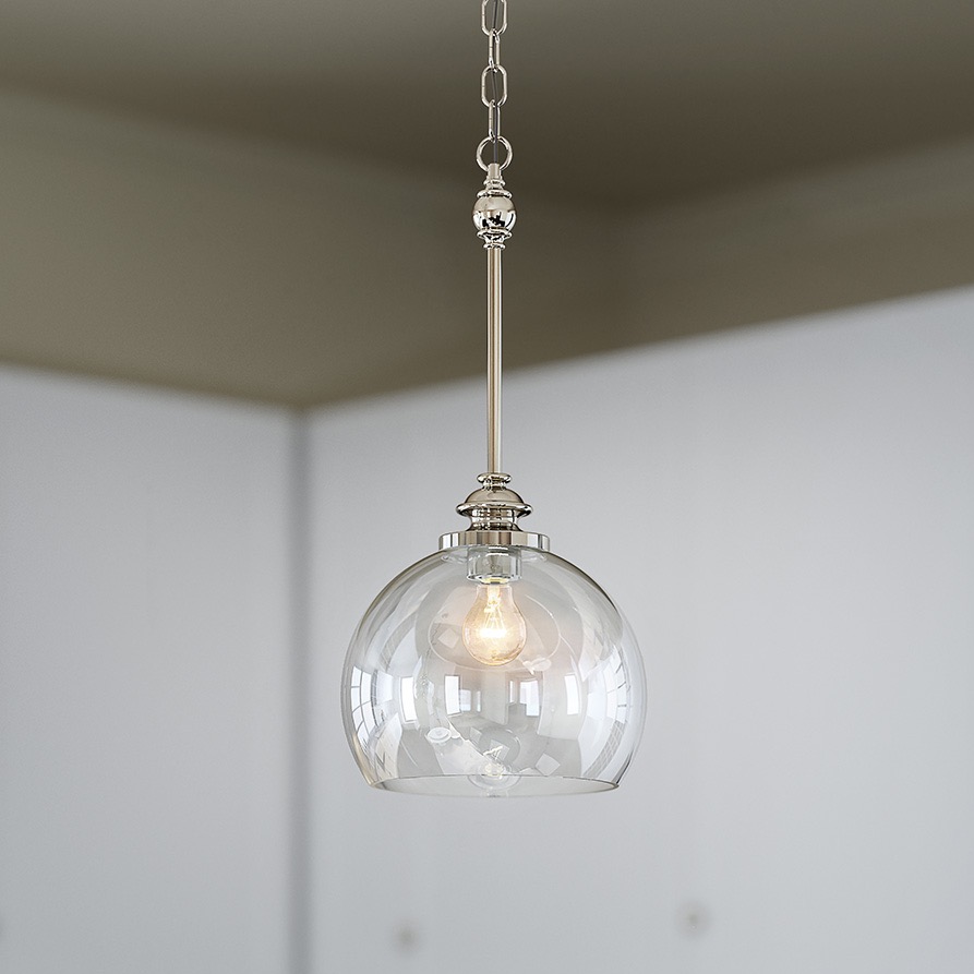 Lecelles 1 Light Pendant Polished Nickel | Kichler Lighting