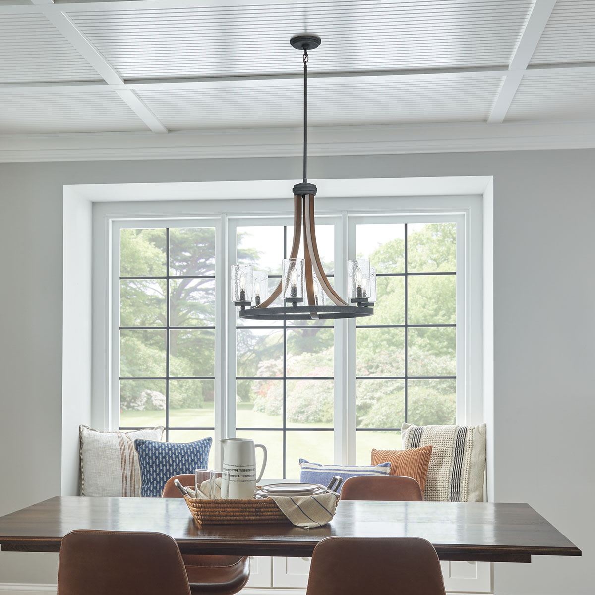 Grand Bank 22.5" Chandelier Auburn Stain | Kichler Lighting