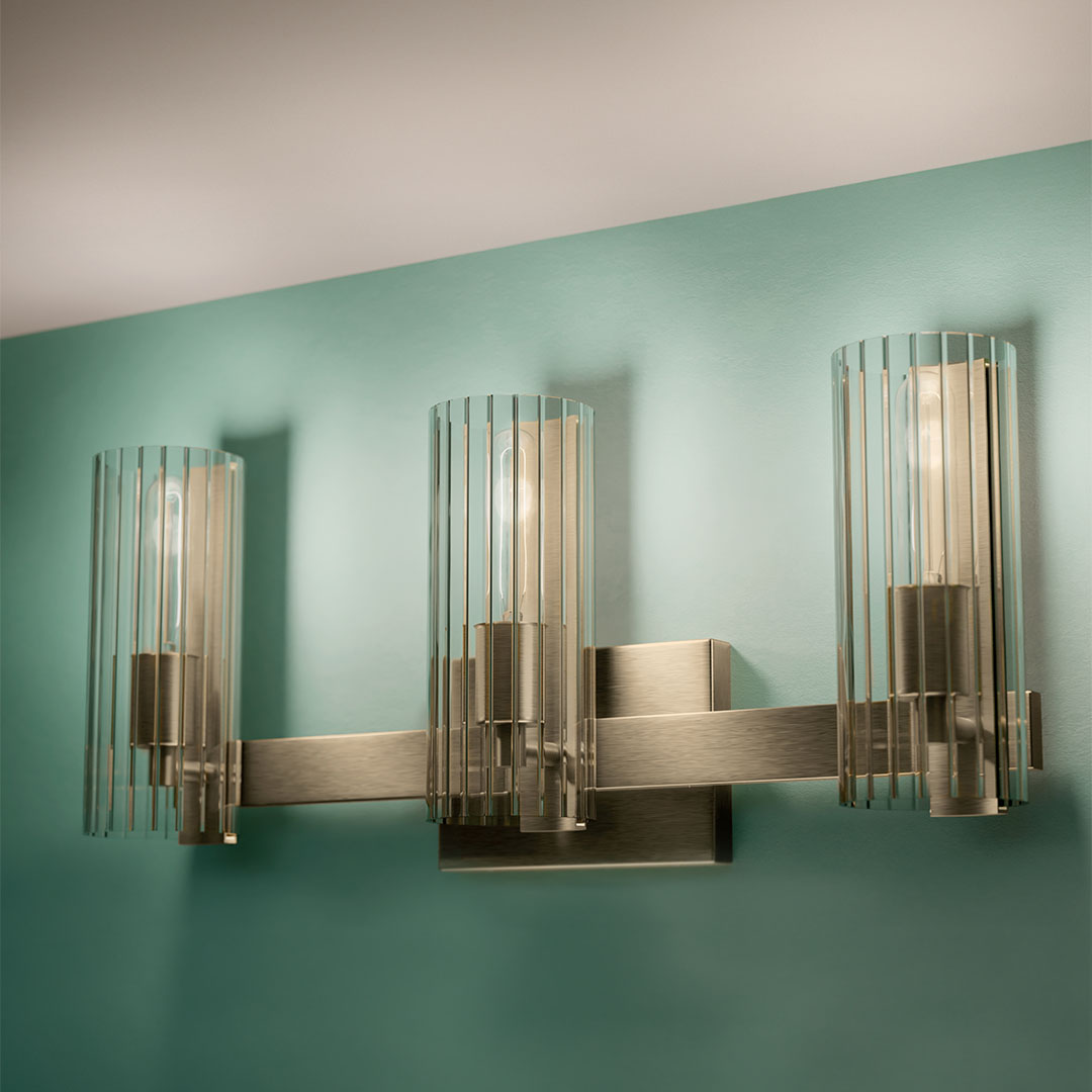 Jemsa 22.75" 3 Light Vanity Light Bronze | Kichler Lighting