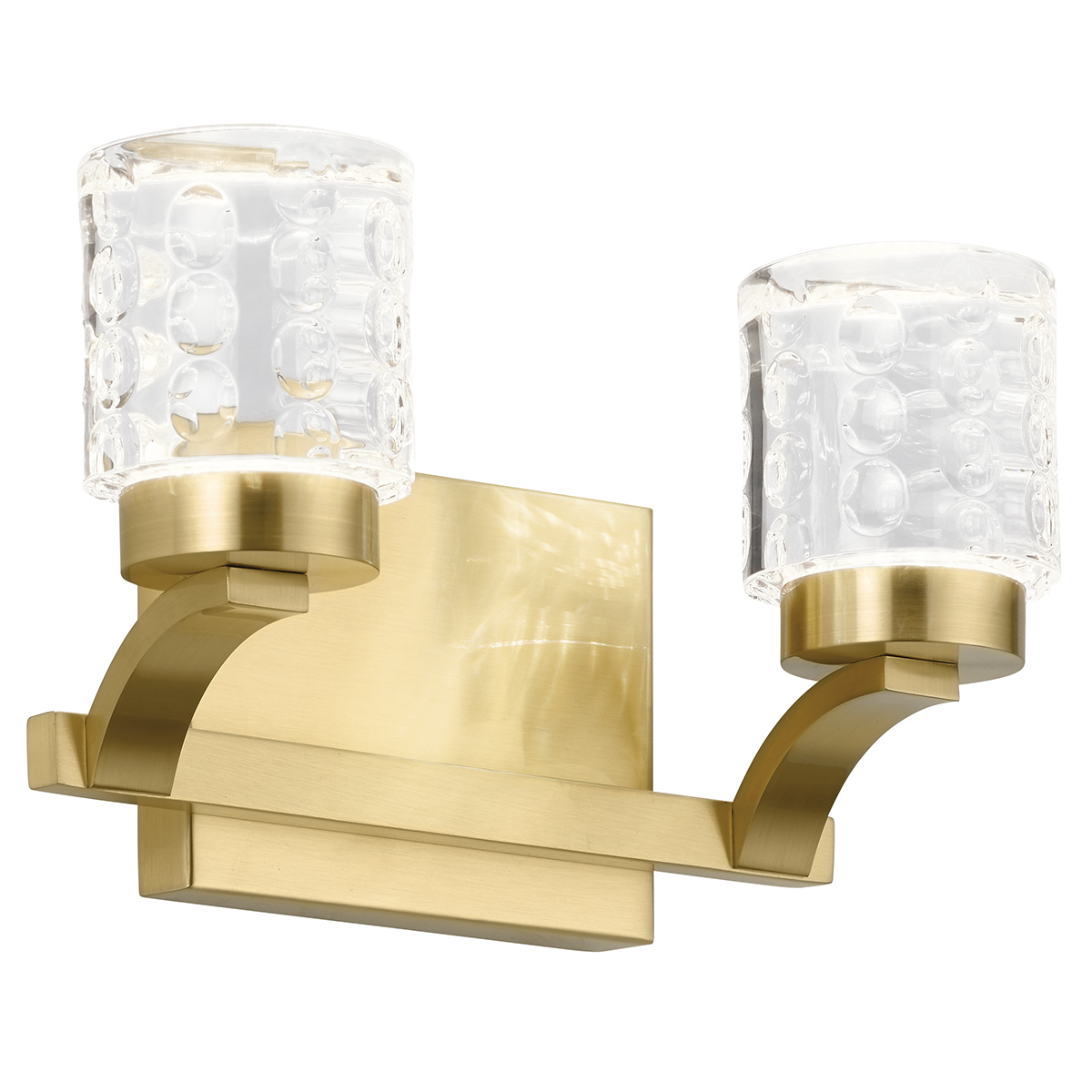 Rene 3000K LED 2 Light Vanity Light Gold | Kichler Lighting