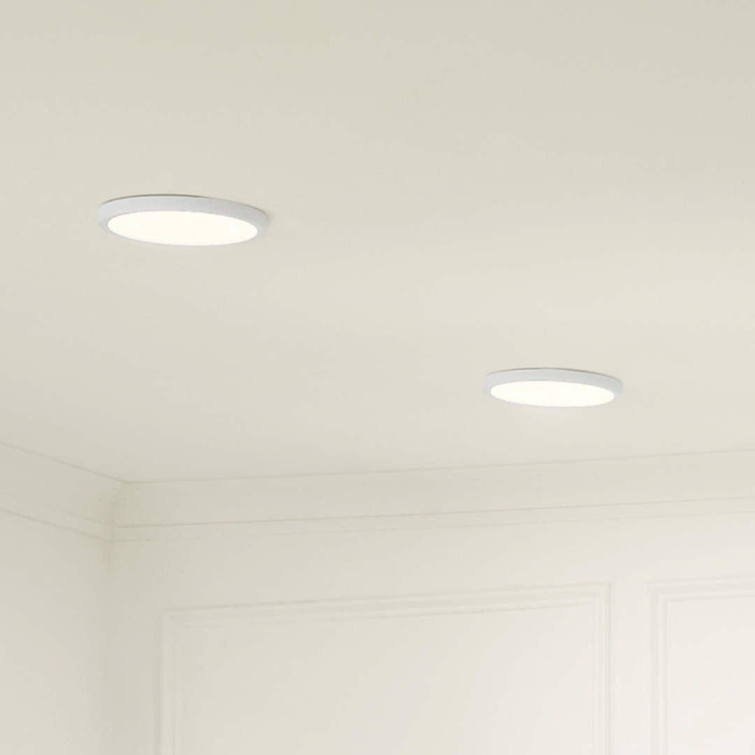 Ara 9" Round LED Flush mount in White | Kichler Lighting