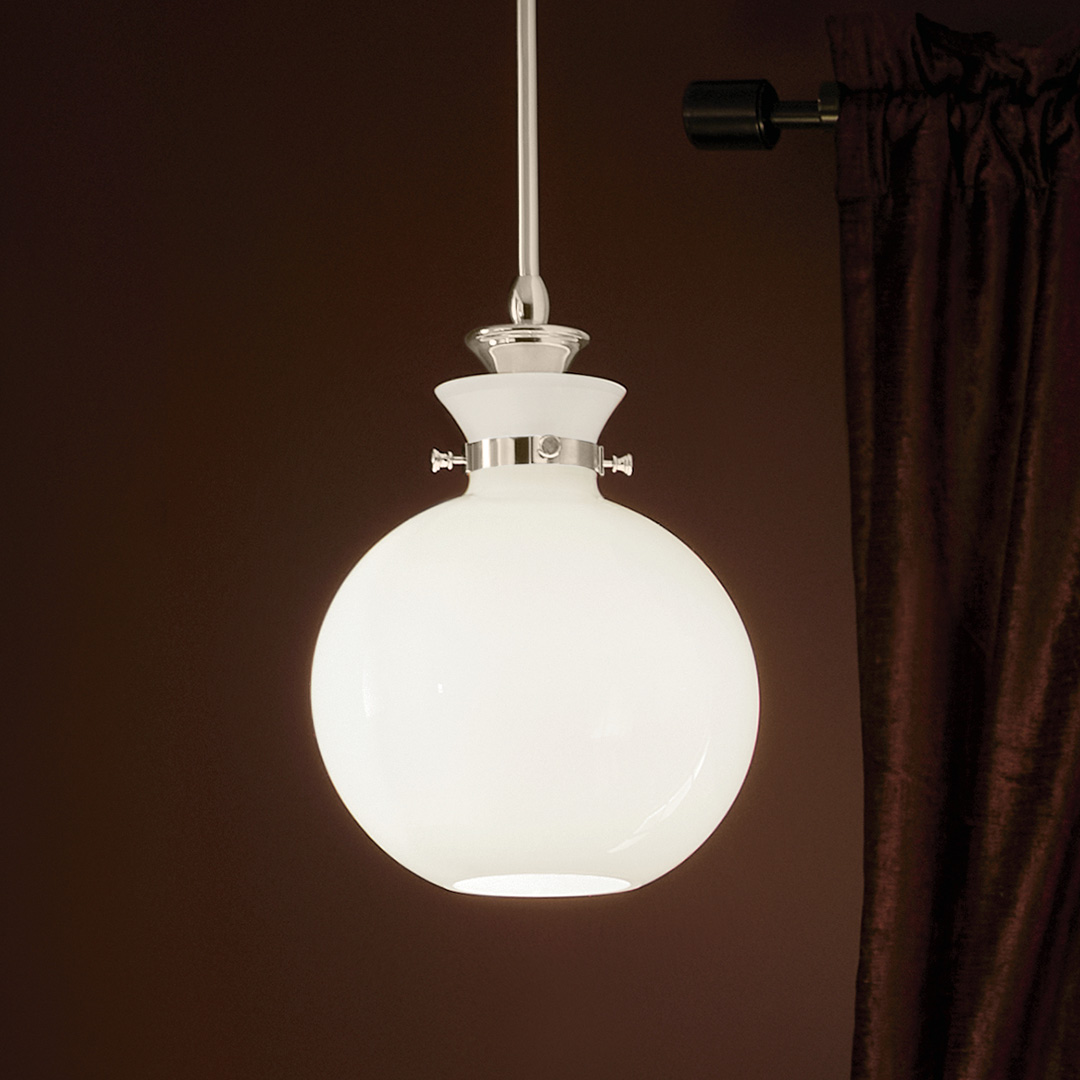 Laria 10.25" 1 Light Pendant Nickel | Kichler Lighting