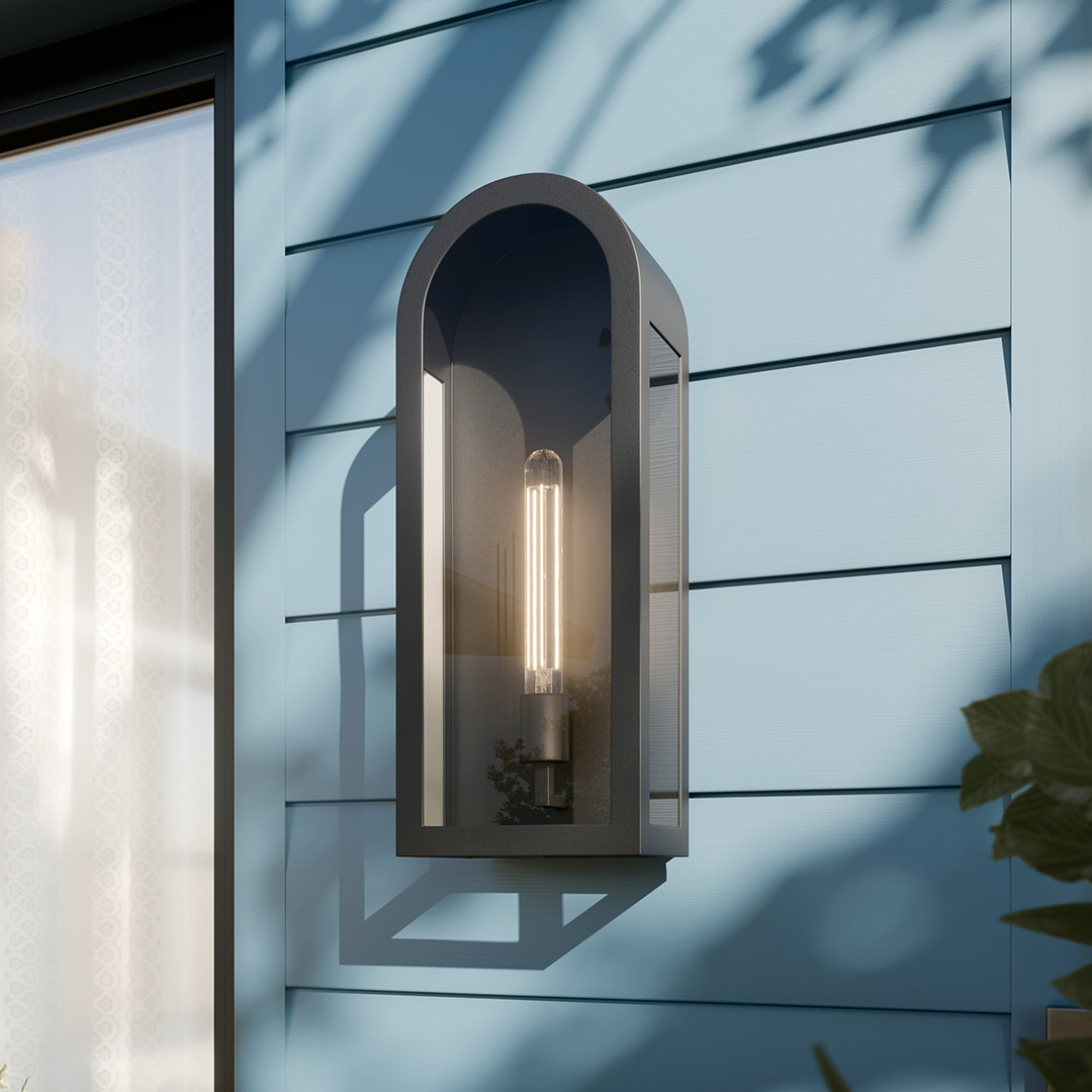 Marea 20.25" Outdoor Wall Light in Black | Kichler Lighting