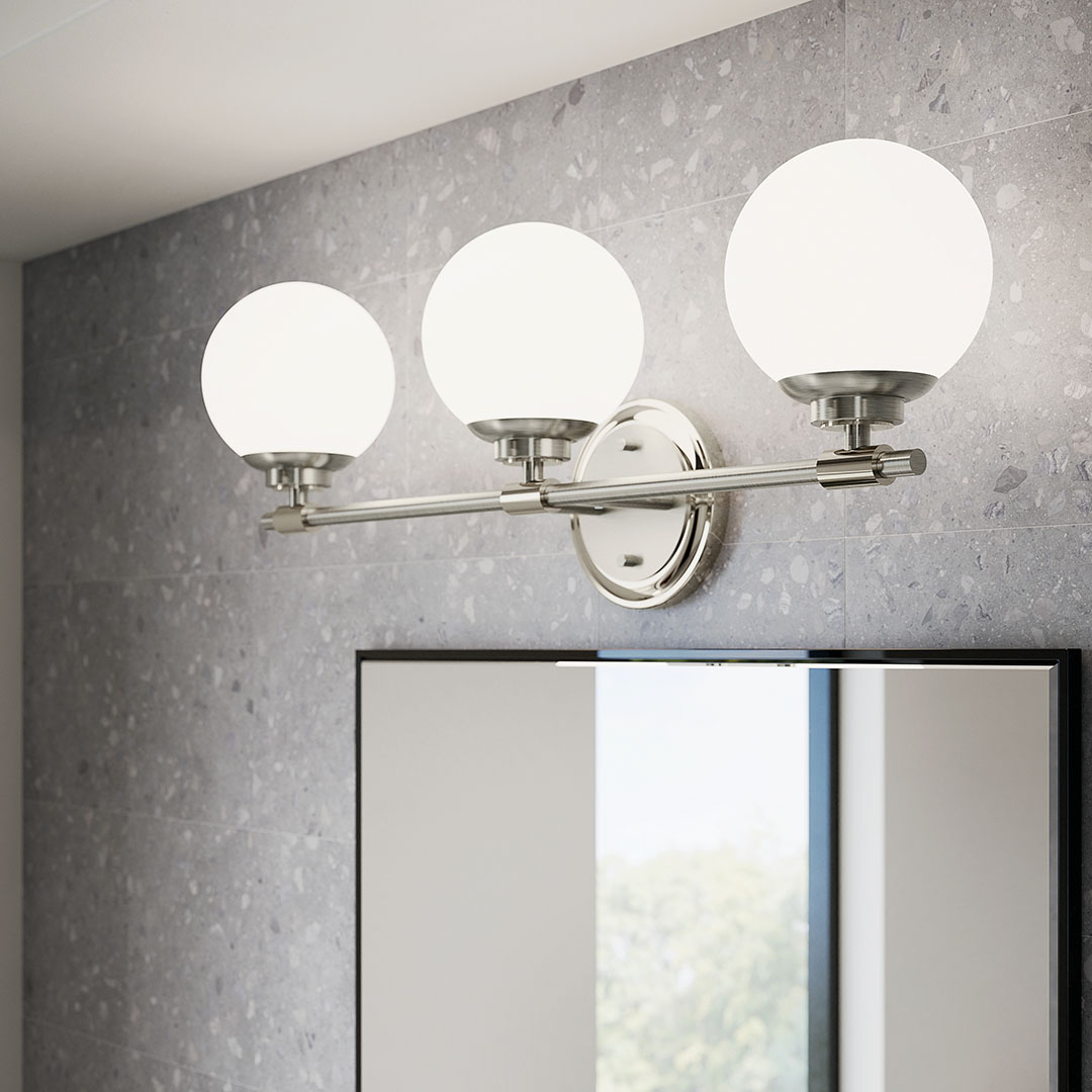 Benno 24.5" 3 Light Vanity Light Nickel | Kichler Lighting