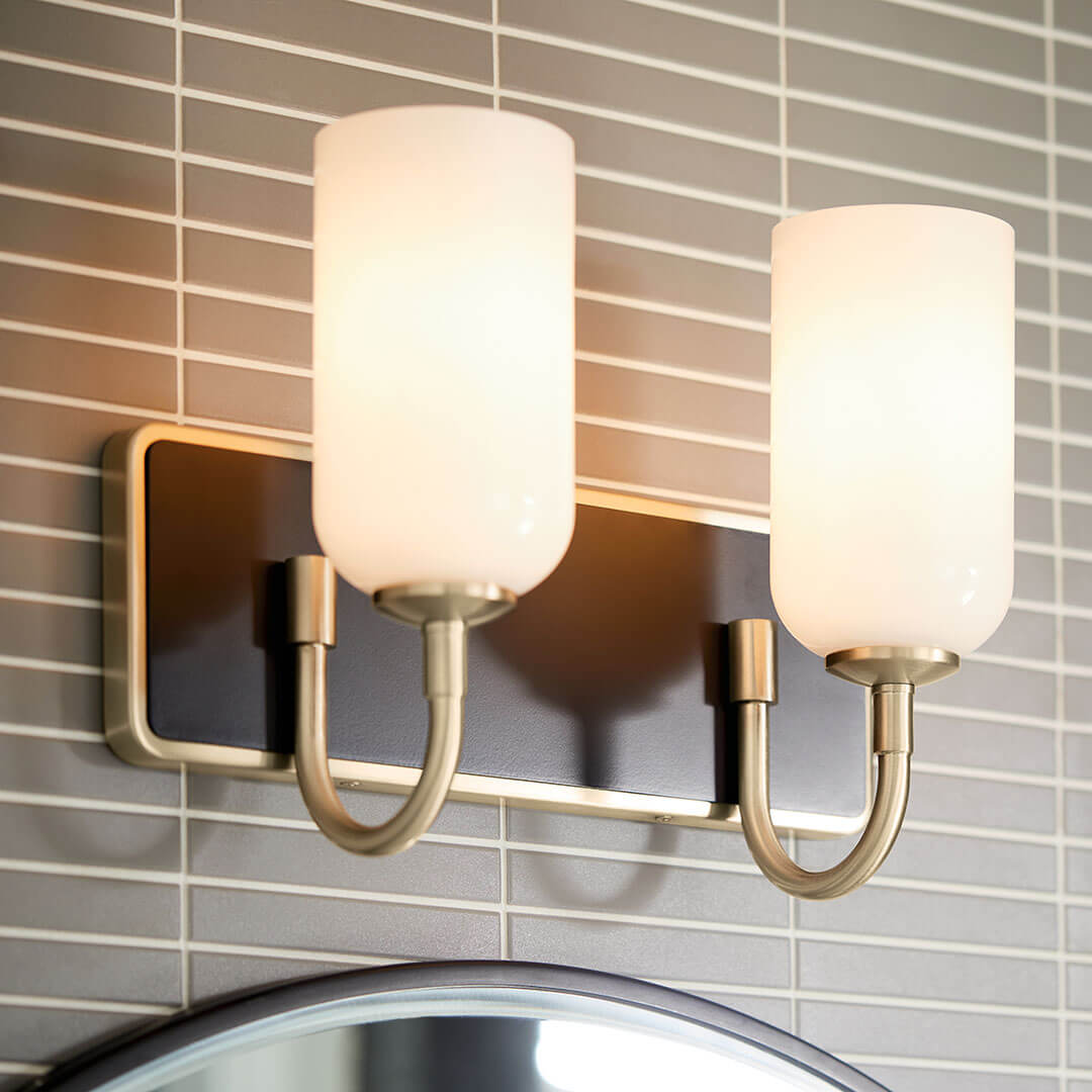 Solia 2 Light Vanity in Bronze with Black | Kichler Lighting