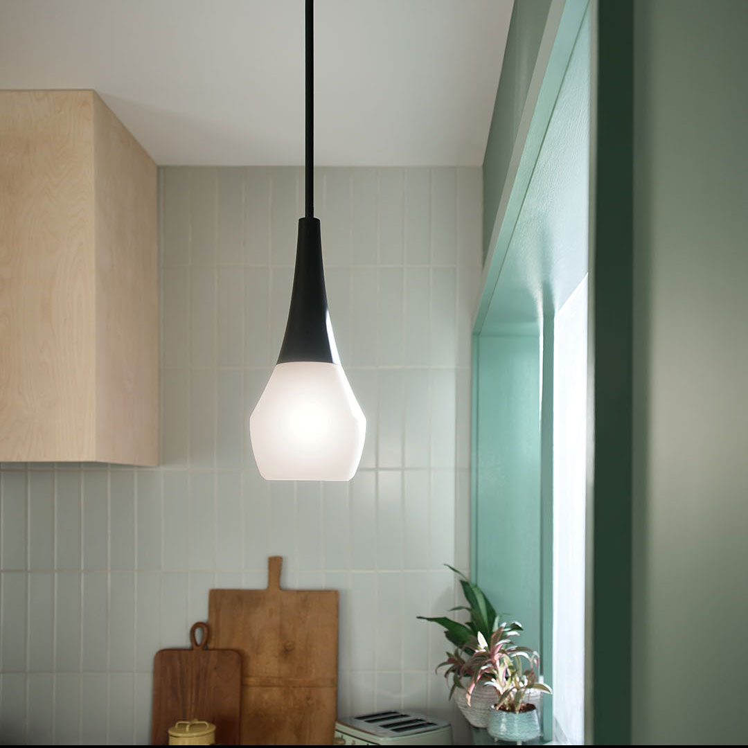 Deela 17" 1 Light Pendant in Black | Kichler Lighting