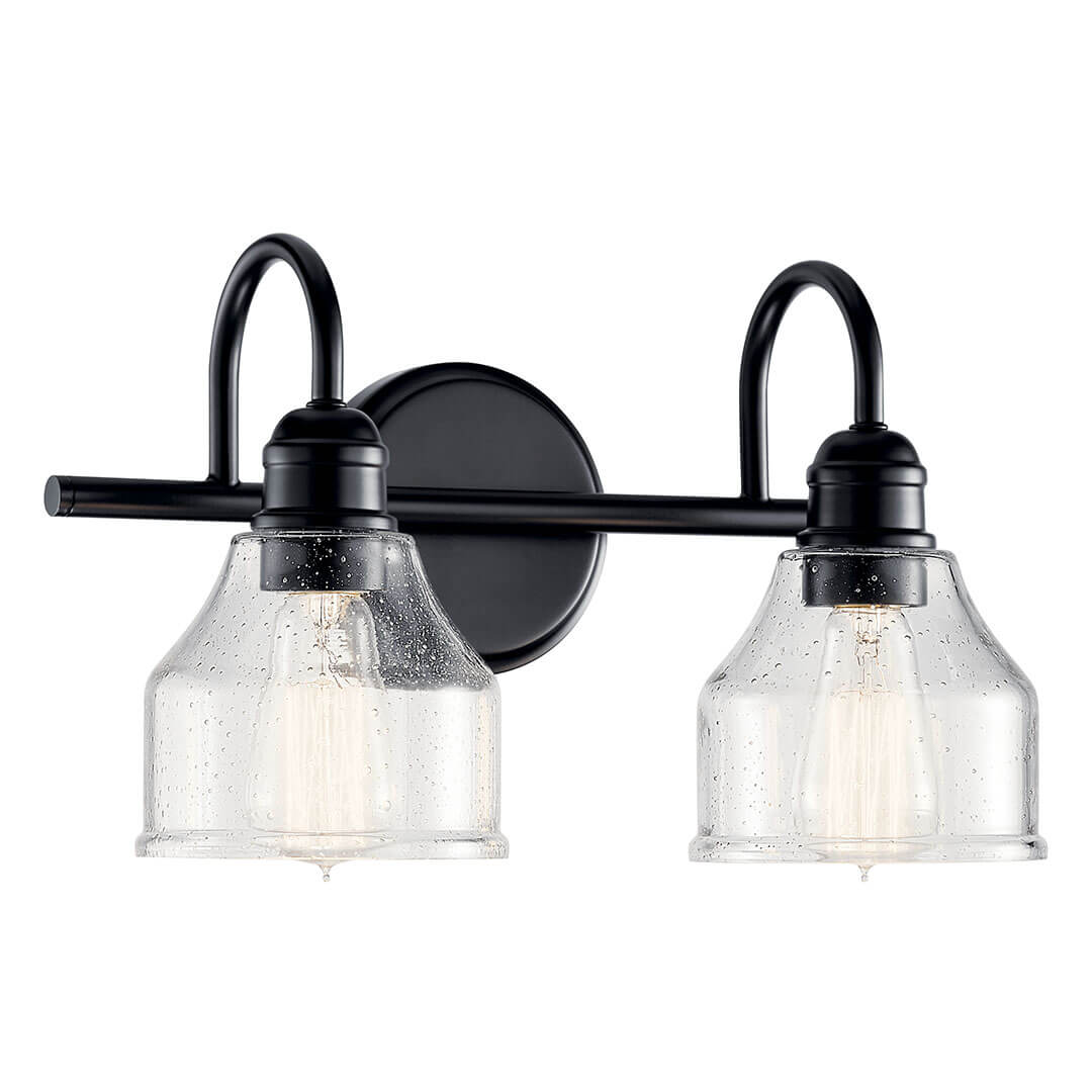 Avery 15 Inch 2 Light Vanity Light Black | Kichler Lighting