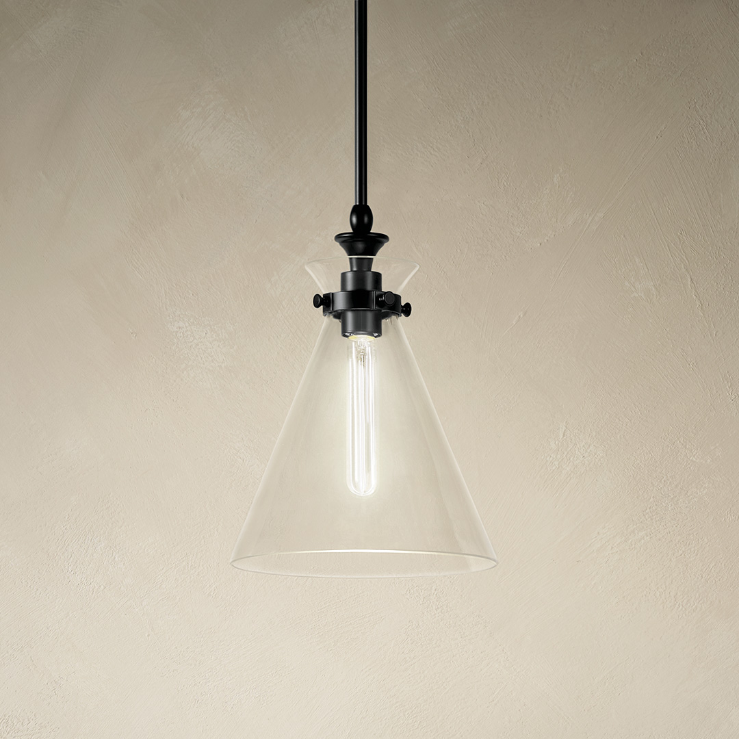 Laria 10.5" 1 Light Pendant in Black | Kichler Lighting