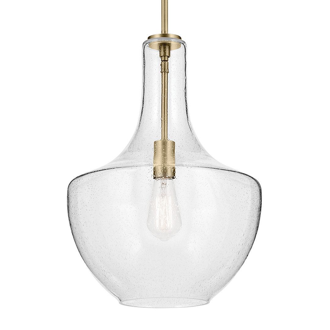 Everly 19.75" Pendant Seeded Glass Nickel | Kichler Lighting