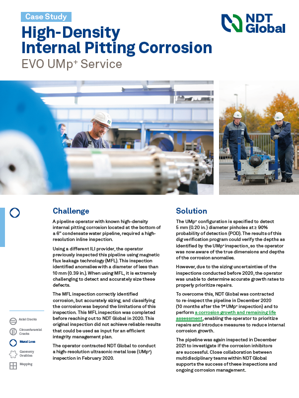 High-Density Internal Pitting Corrosion - EVO UMp+ Service | NDT Global