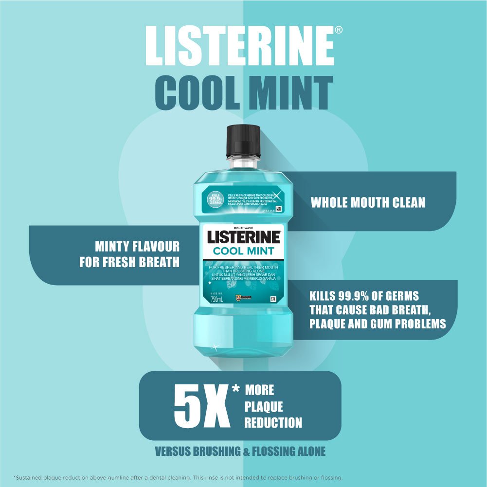 LISTERINE® COOL MINT | LISTERINE® Antiseptic Mouthwash, Rinse & Oral ...