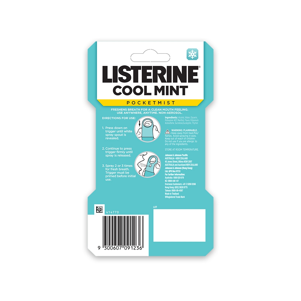 NEW LISTERINE® COOL MINT POCKET MIST 7.7mL | LISTERINE® Antiseptic ...