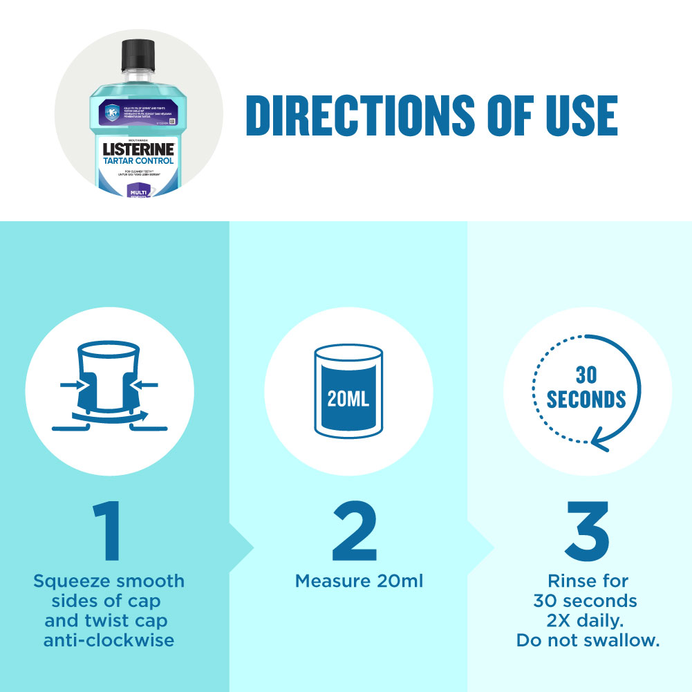 LISTERINE® TARTAR CONTROL | LISTERINE® Antiseptic Mouthwash, Rinse ...