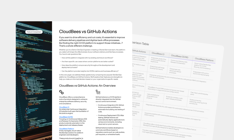 Why customers choose CloudBees over GitHub Actions