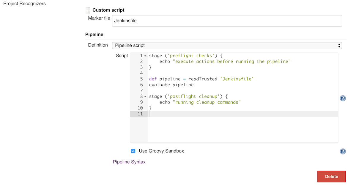 Ensuring Corporate Standards in Pipelines with Custom Marker Files