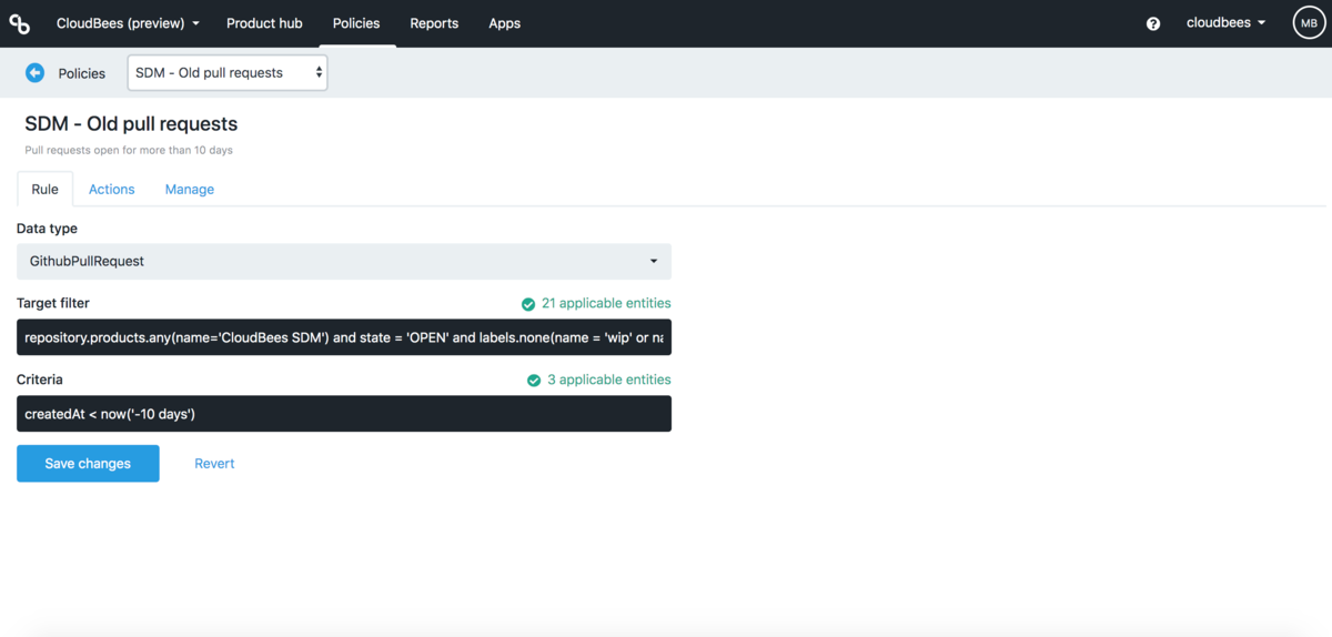 CloudBees SDM Policies Drive Governance and Best Practices for Your SDLC
