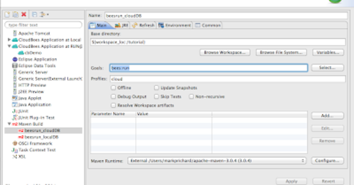 Using Cloudbees Environment Profiles With Maven And Eclipse