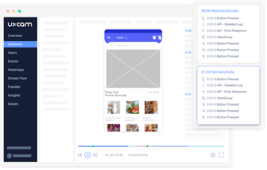 Flutter Session Replay & Recording for Apps: UXCam Flutter Session Replay & Recording for Apps: UXCam