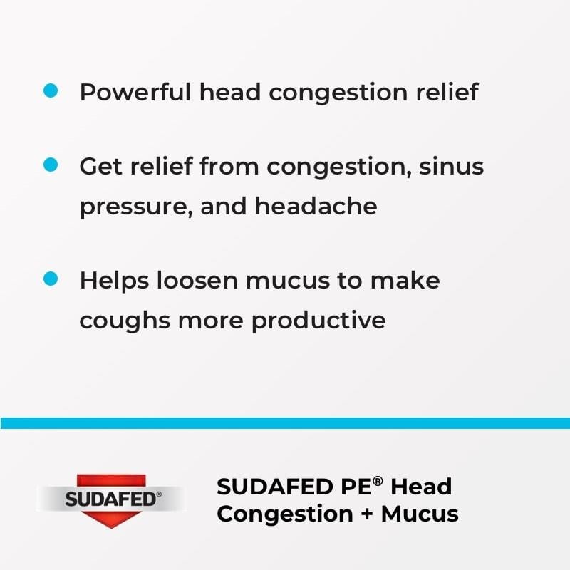 SUDAFED PE® Head Congestion & Mucus Relief Medicine | SUDAFED®