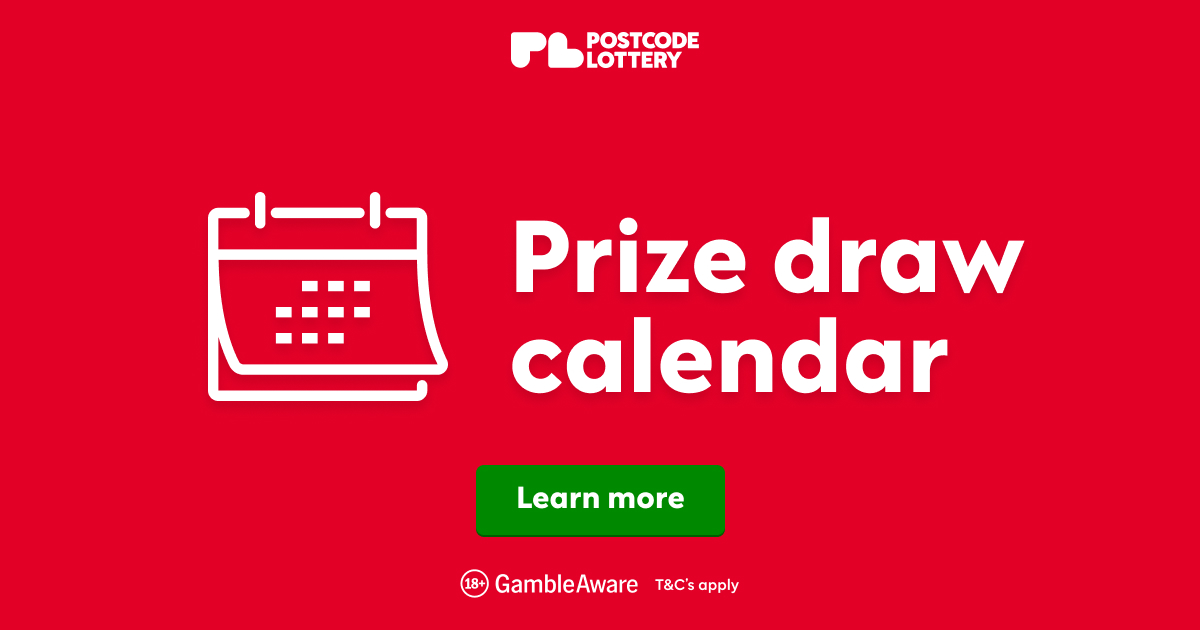 Postcode Lottery Prize Draw Calendar
