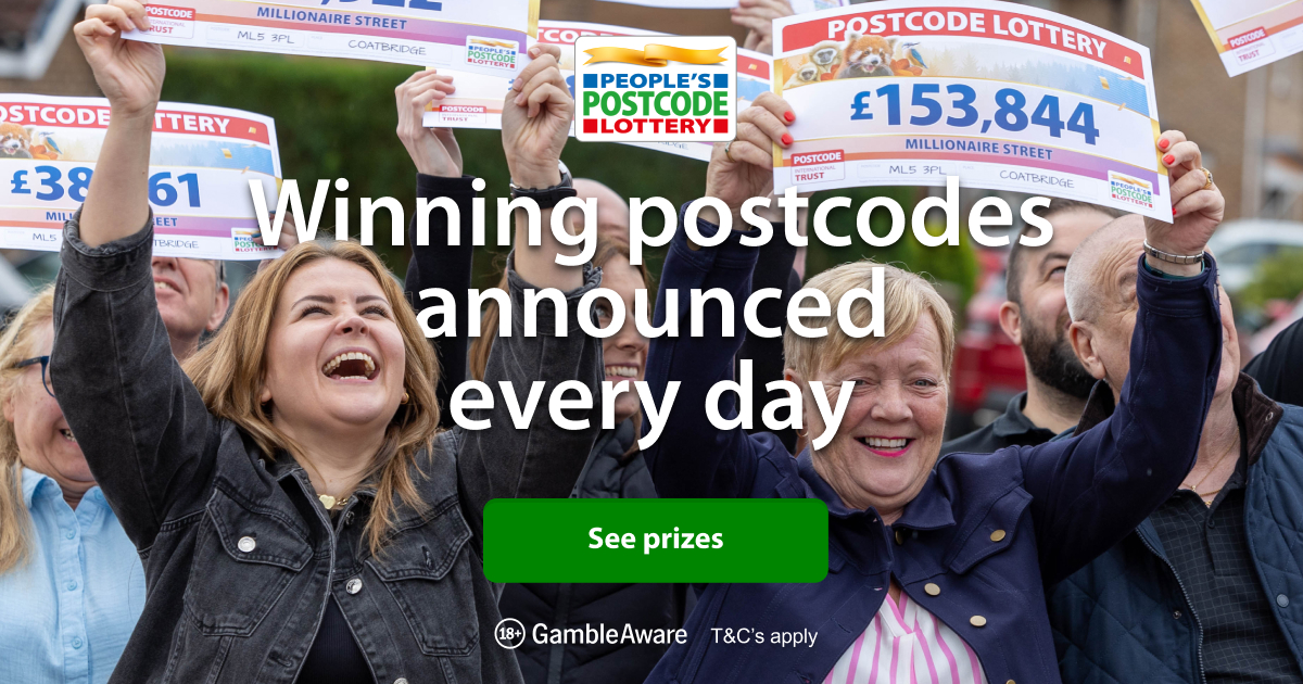 Postcode Lottery Cash Prizes Every Day | People's Postcode Lottery