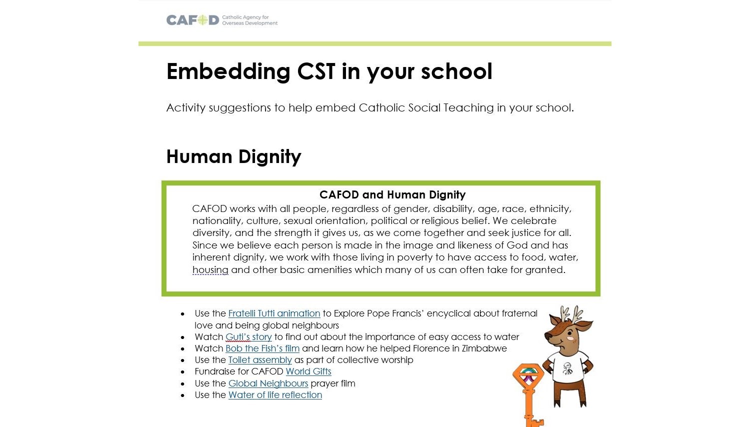 Catholic Social Teaching pack for children