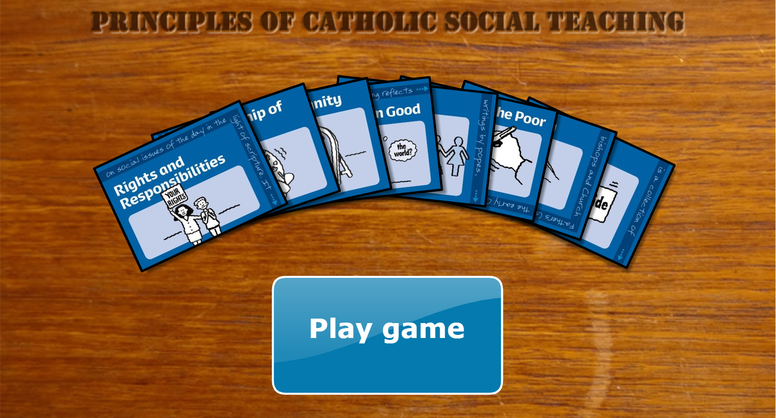 Catholic Social Teaching (CST) card sorting game